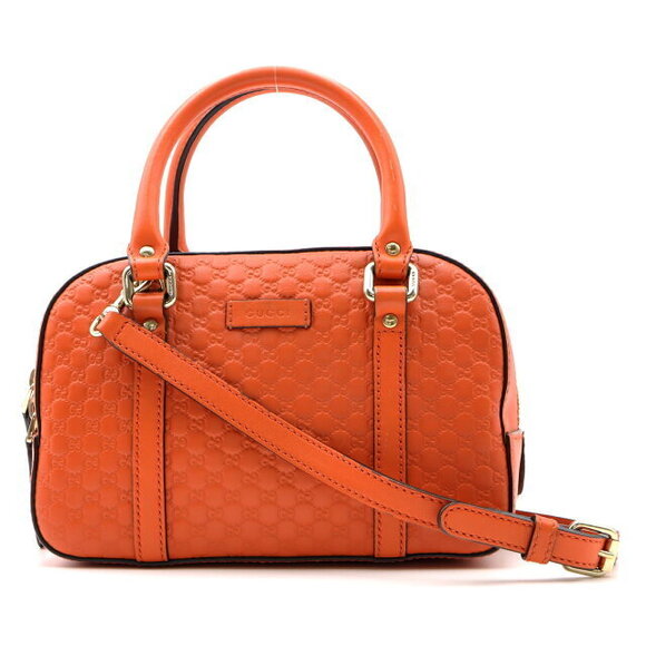 Gucci | Bags | Gucci Handbag Leather Guccissima Orange | Poshmark